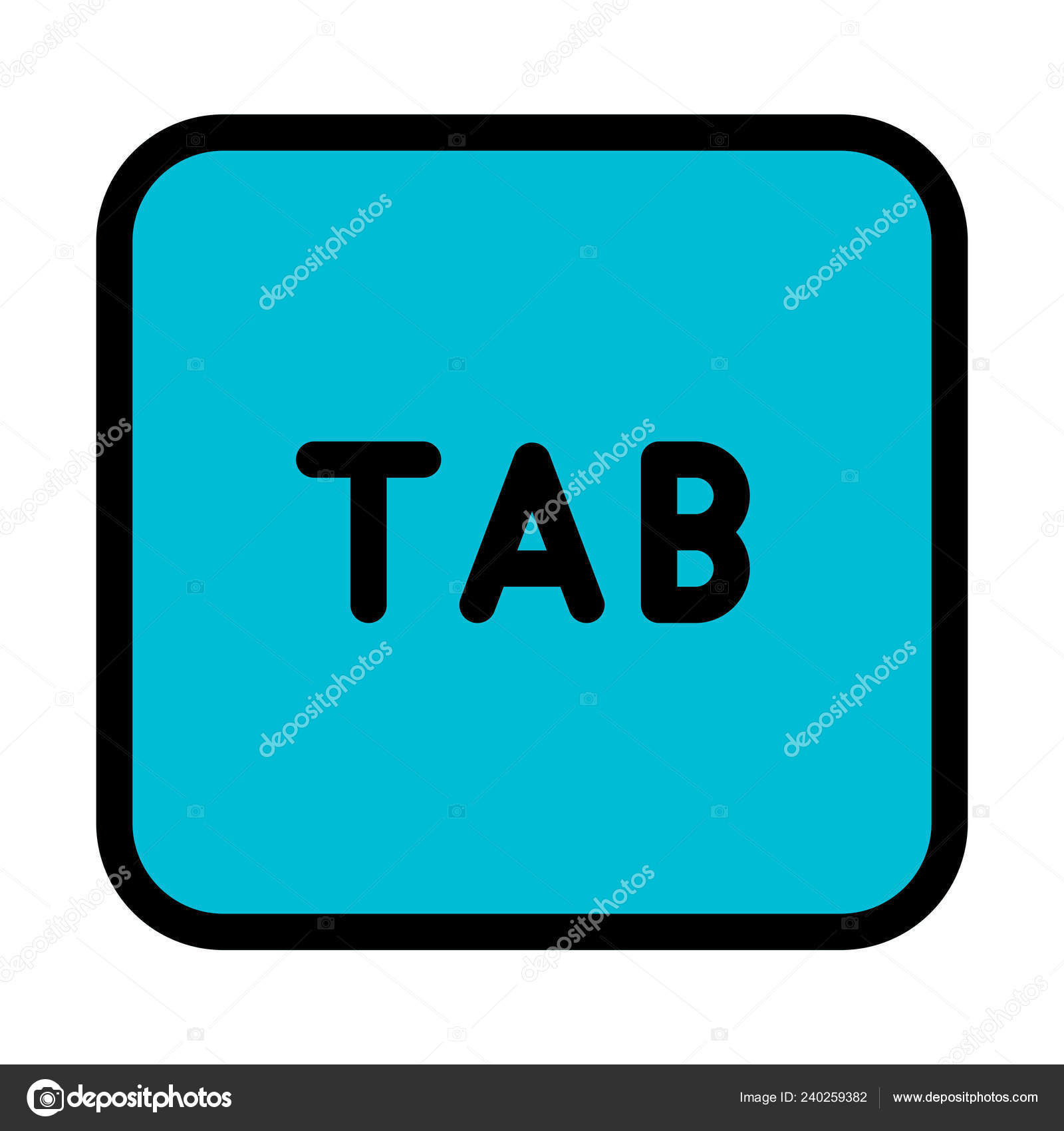 Tab Computer Key Vector Illustration Stock Vector by ©get4net 240259382
