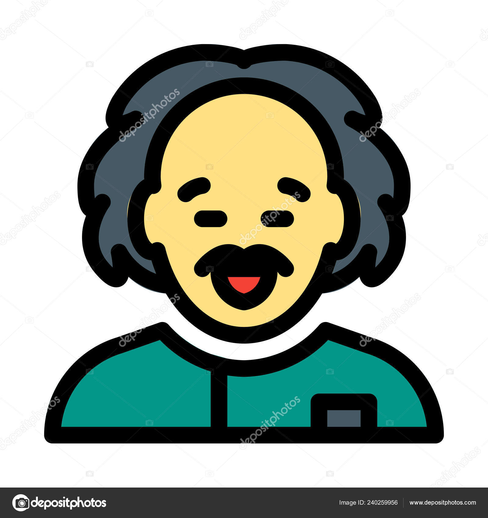 Einstein Scientist Vector Illustration White Background Stock Vector by ...