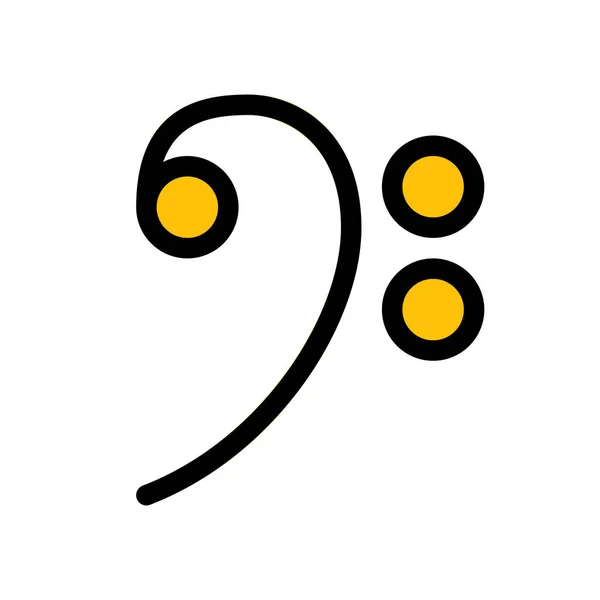 Bass Key Symbol Icon Simple Vector Illustration — Stock Vector ...