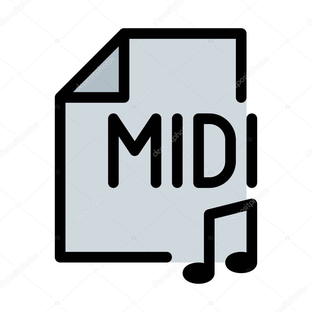 Midi Formato Archivo Vector Ilustración Vector de stock por ©get4net ...