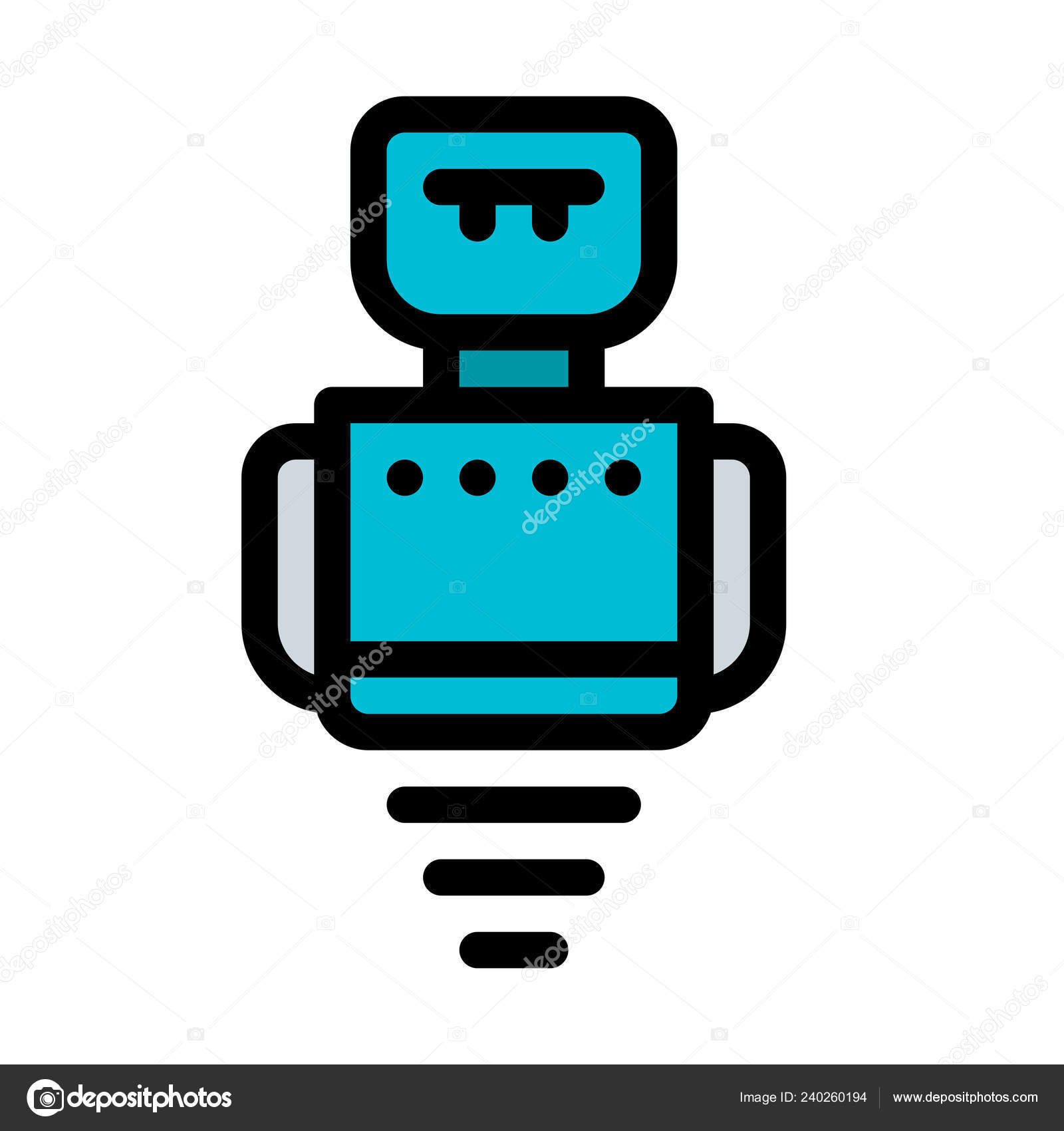 Bot Vector Ilustración Sobre Fondo Blanco Vector de stock por ©get4net ...