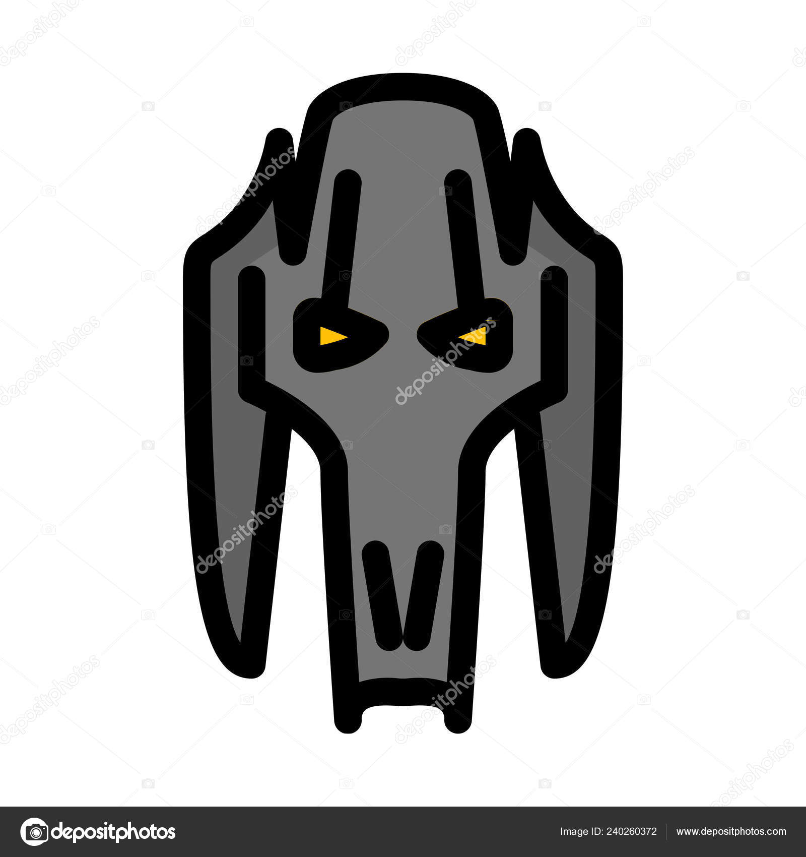 Evil Face Character Vector Illustration Stock Vector Image by ©get4net ...