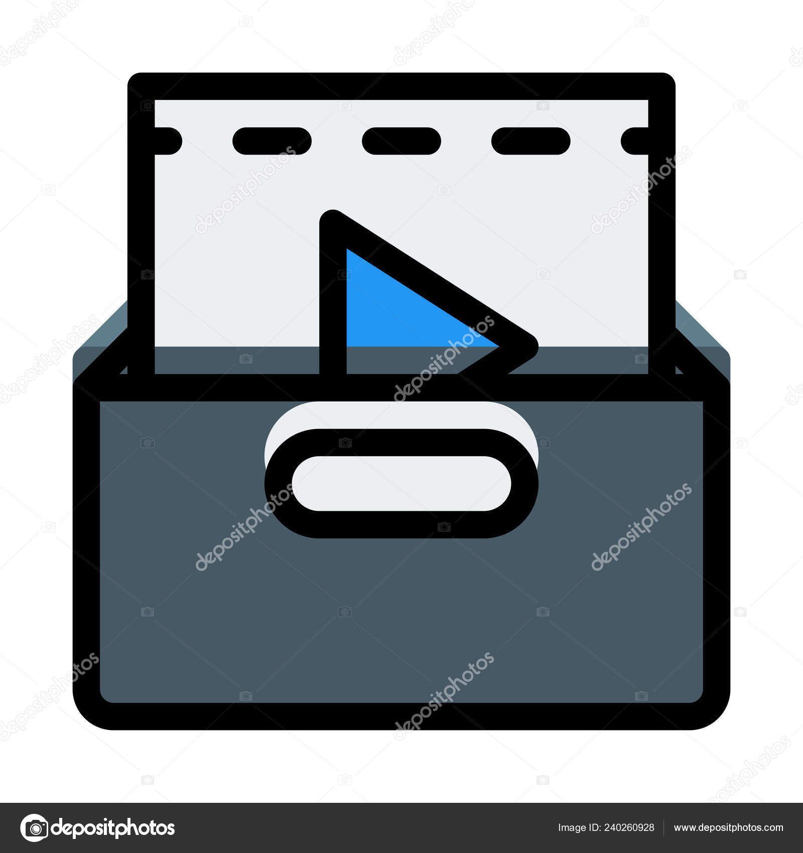 Video Box Vector Illustration White Background Stock Vector Image by ...
