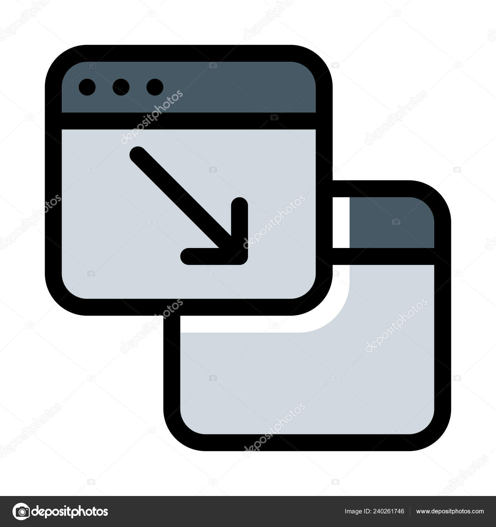 Minimize Window Size Vector Illustration Stock Vector by ©get4net 240261746