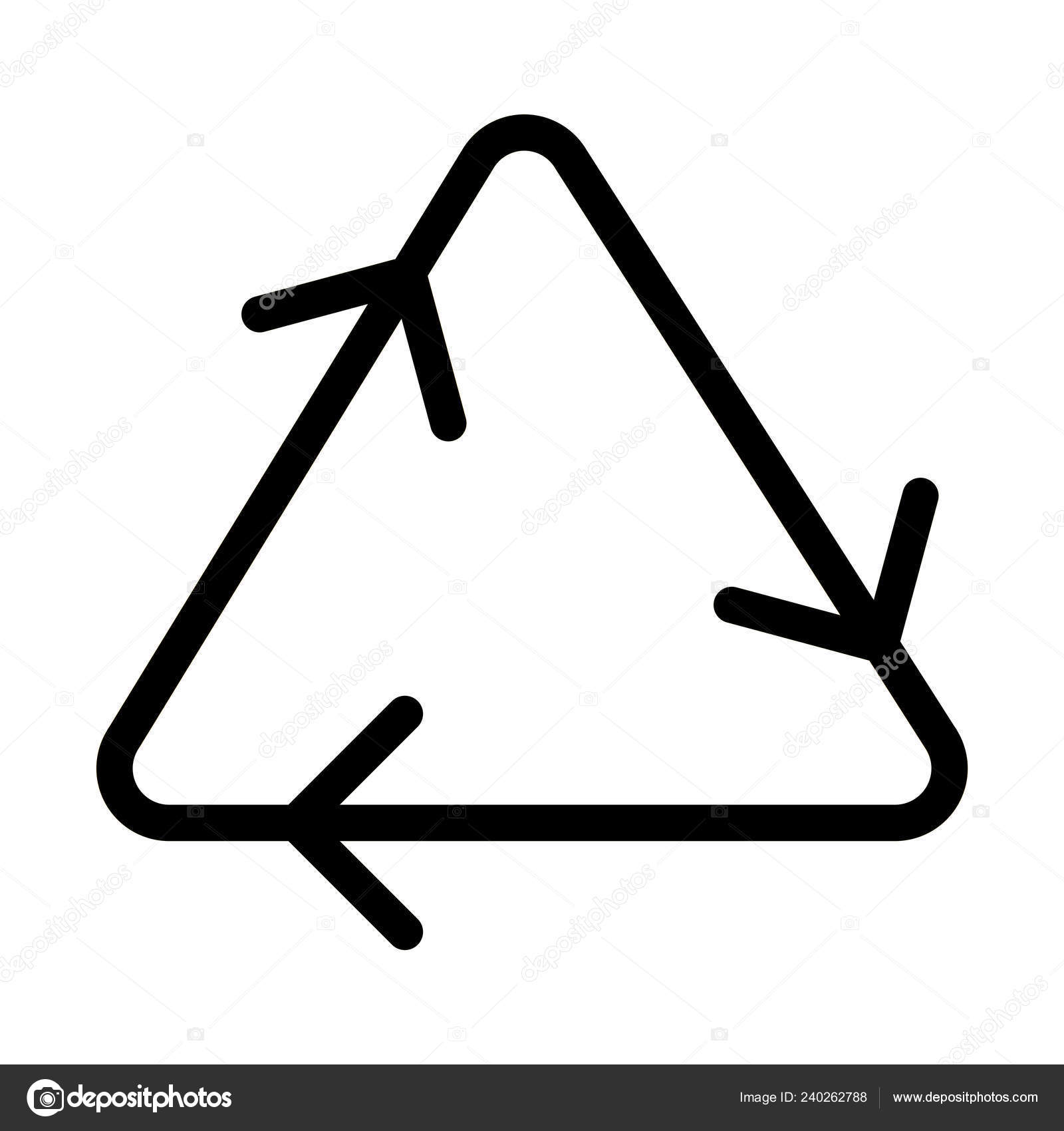 Recycle Loop Triangle Isolated White Background Stock Vector Image by ...