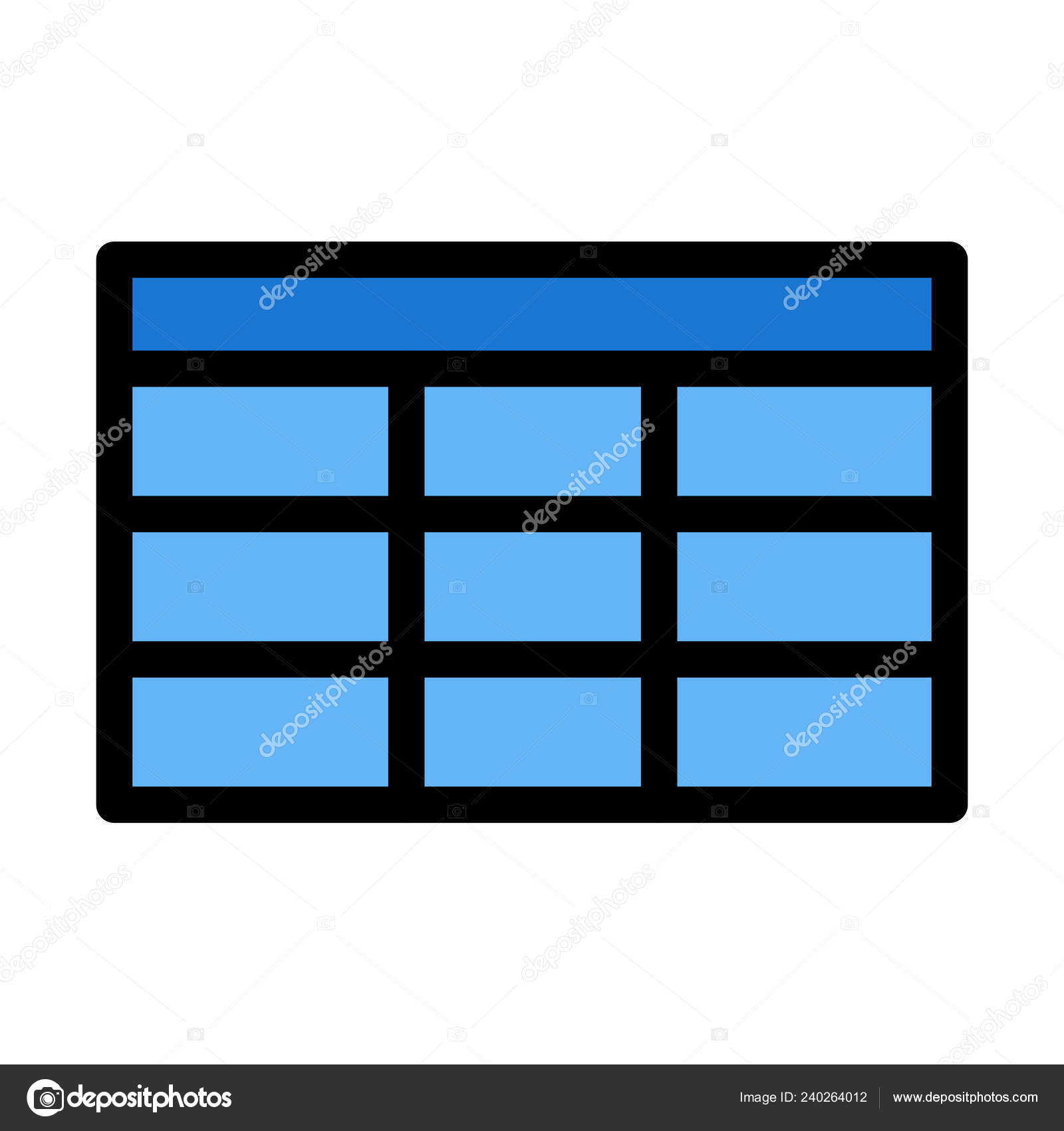 Insert Table Template Vector Illustration Stock Vector by ©get4net ...
