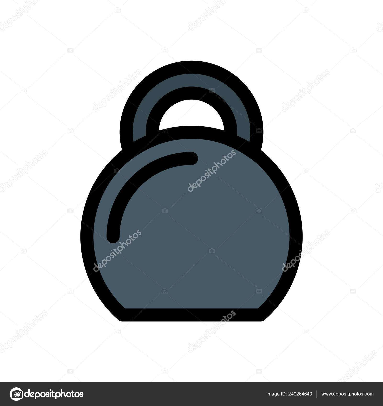 Heavy Exercise Dumbbell Vector Illustration White Background Stock ...