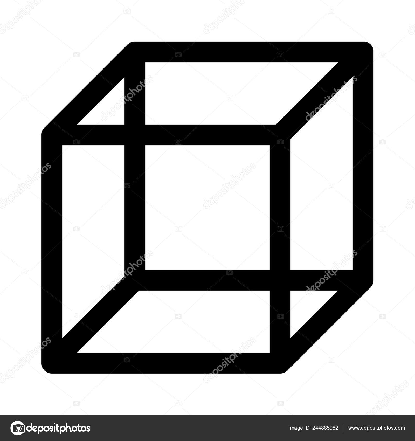 Cube Shape Box Background Close Isolated Stock Vector by ©get4net 244885982