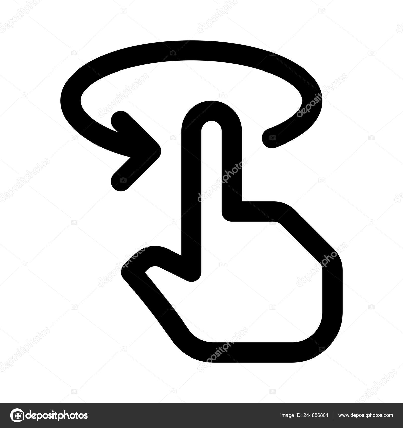 Rotate Finger Anticlockwise Background Close Stock Vector Image by ...