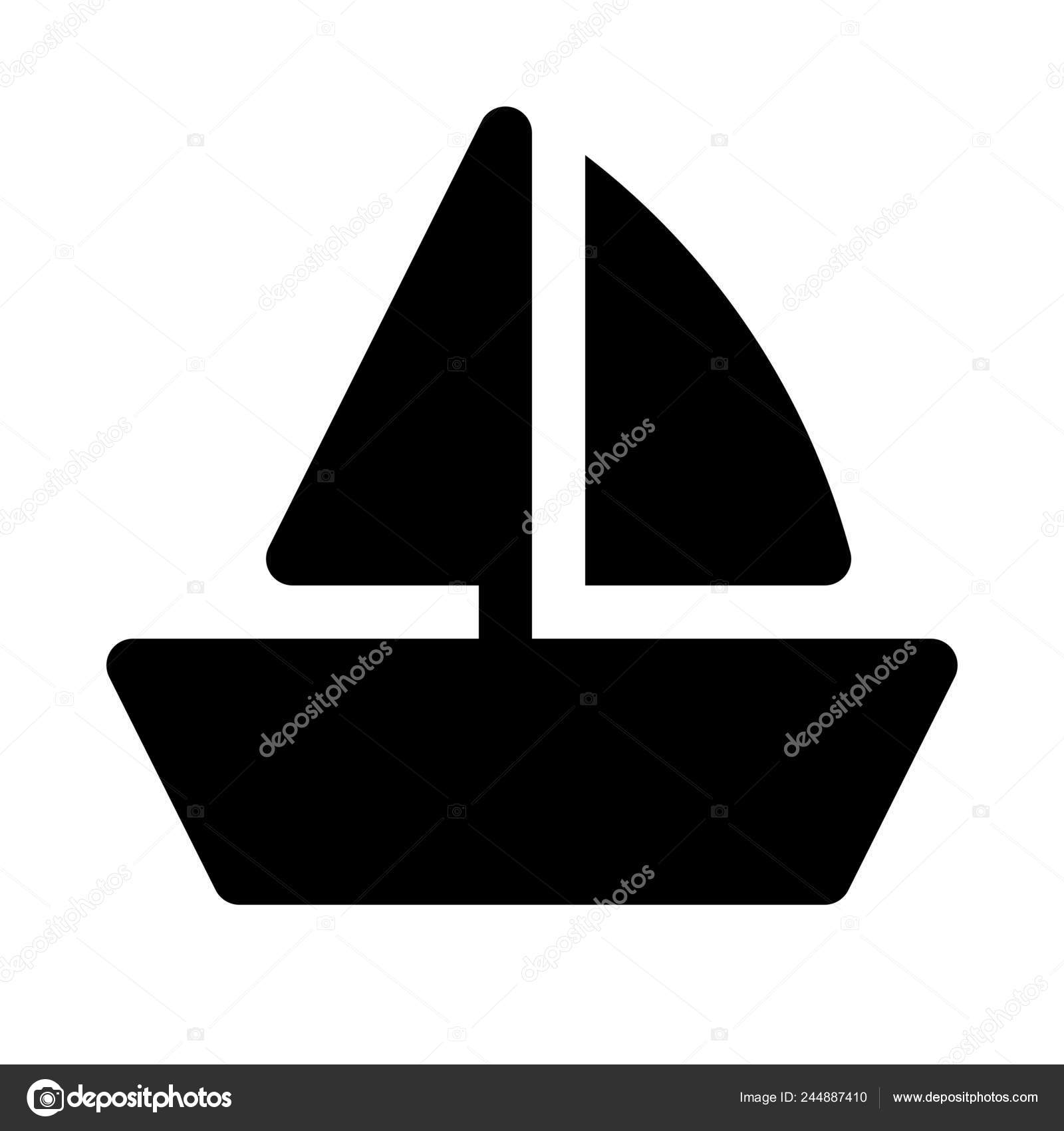 Sloop Boat Isolated Bac Background Close Upkground Stock Vector Image ...