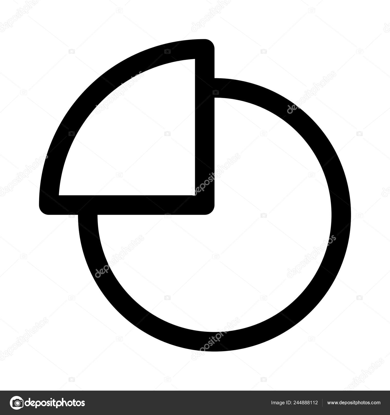 Quarter Pie Chart Isolated Background Close Stock Vector Image by ...