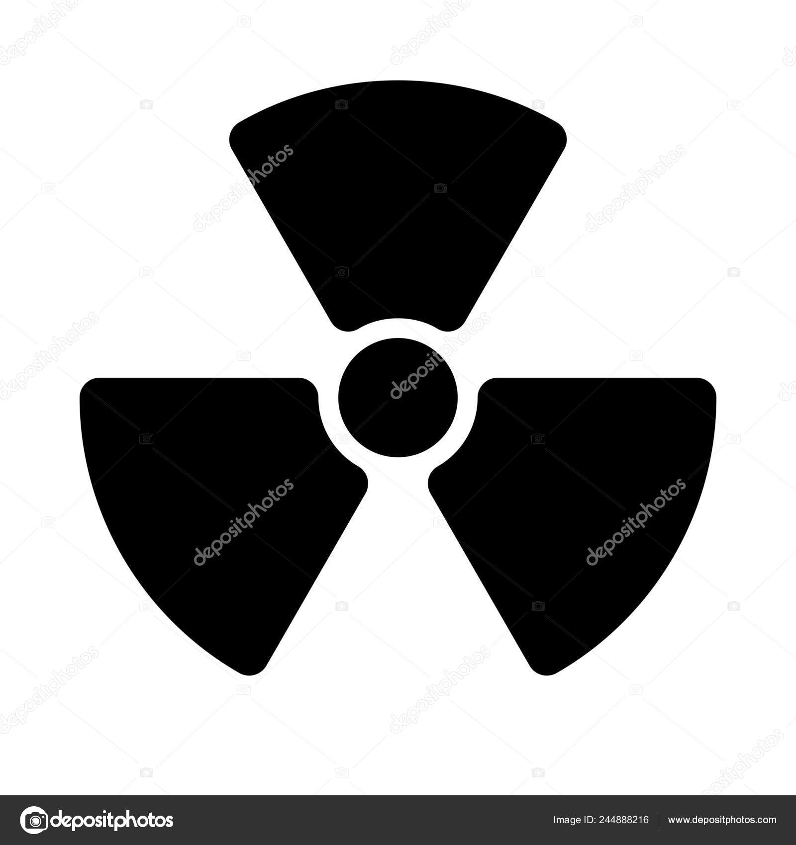 Radioactive Radiation Symbol Background Close Stock Vector Image by ...