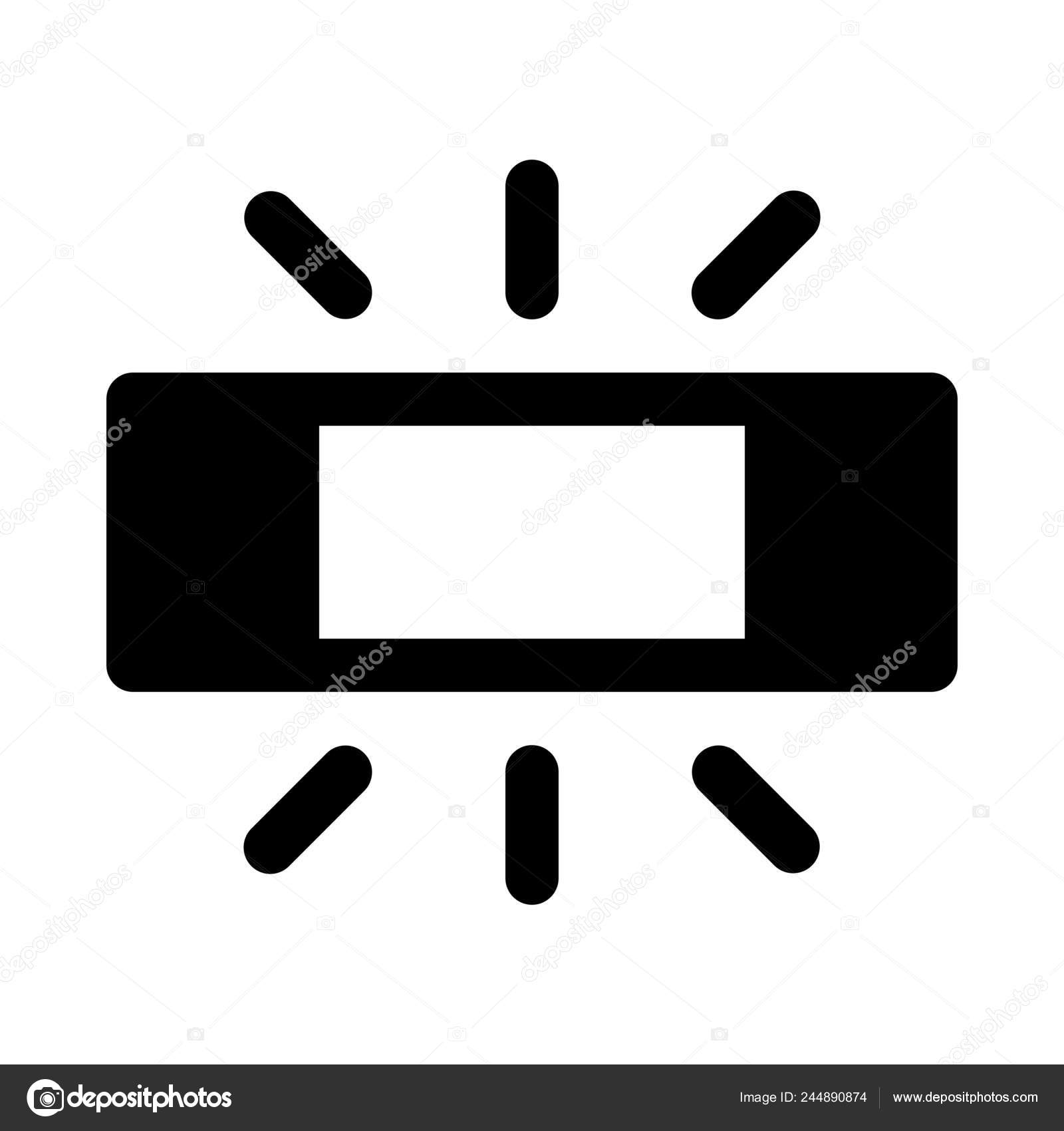 Fluorescent Mode Symbol Background Close Isolated Stock Vector by ...