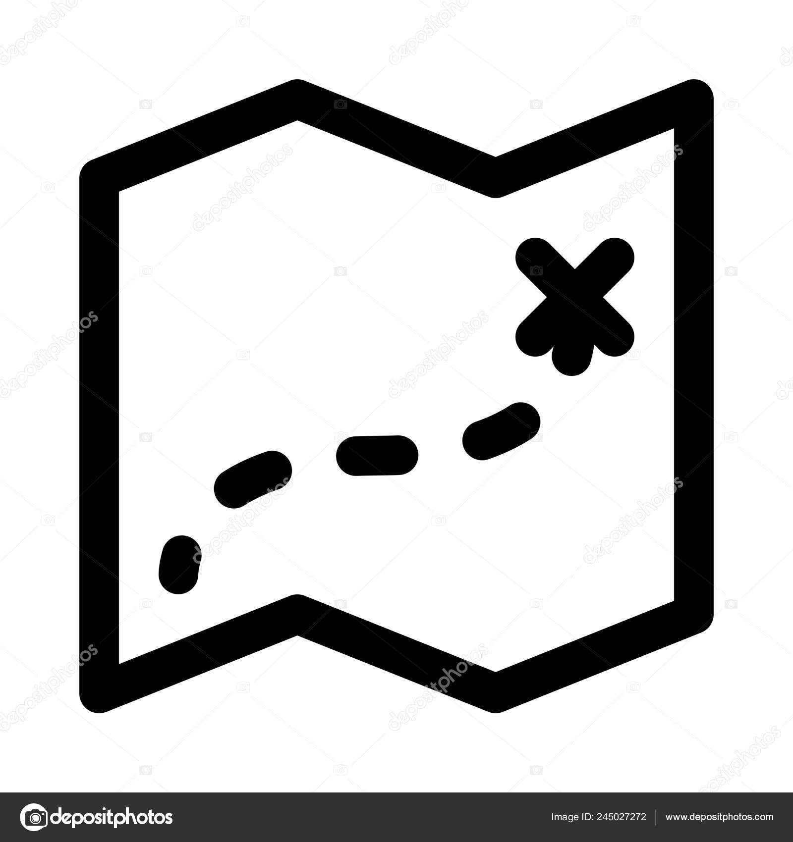 Destination Marked Road Map Background Close Isolated Stock Vector ...