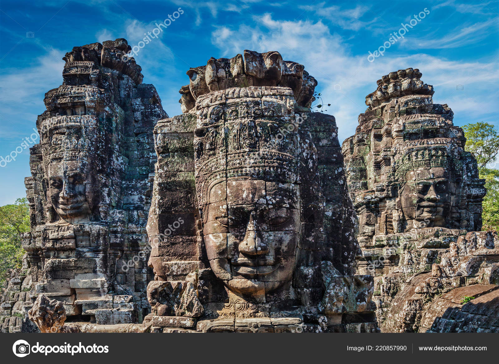 Faces of Bayon temple, Angkor, Cambodia — Stock Photo © DmitryRukhlenko ... Faces of Bayon temple, Angkor, Cambodia — Stock Photo © DmitryRukhlenko ...