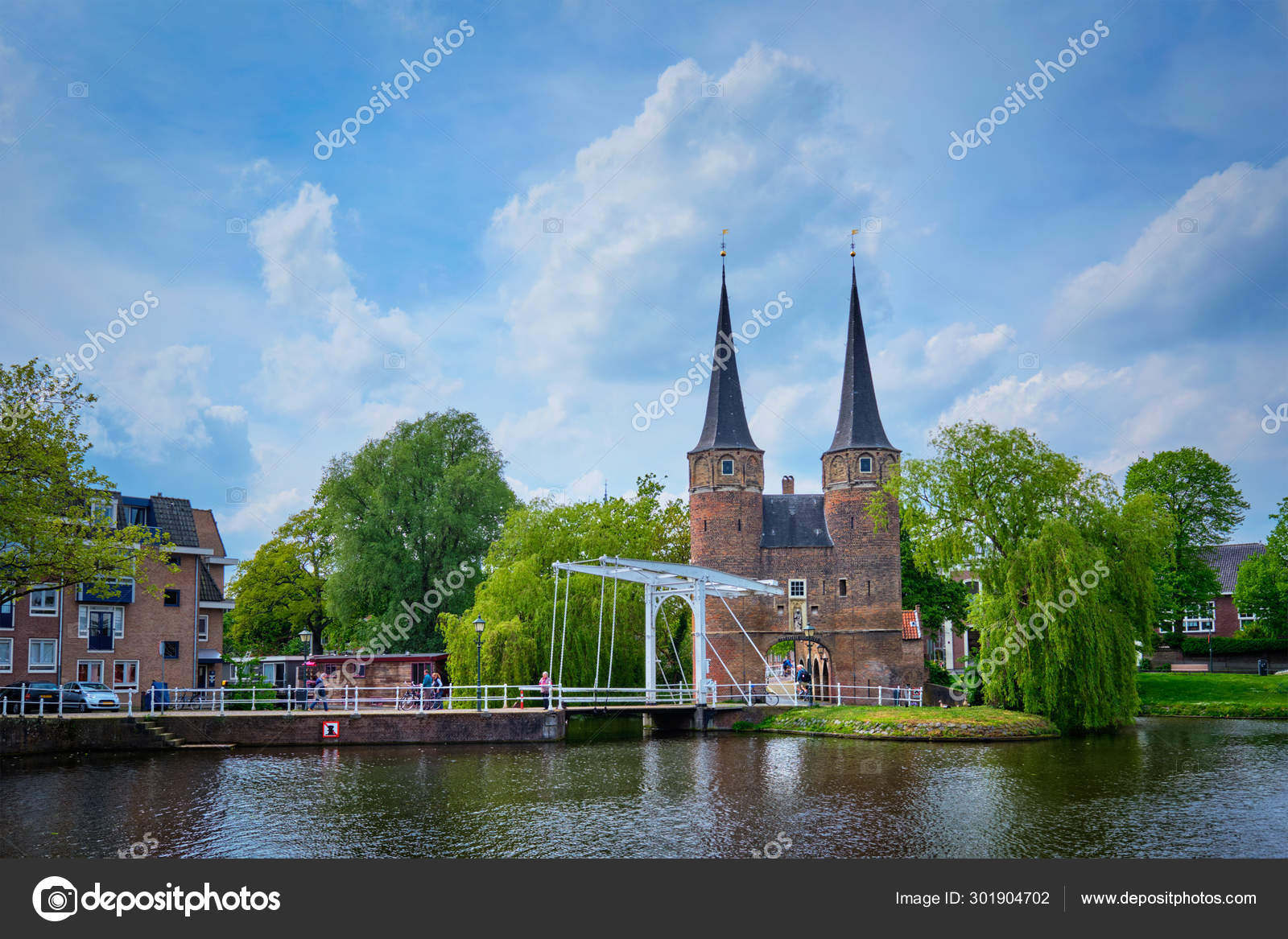Oostport Eastern Gate of Delft. Delft, Netherlands Stock Photo by ...