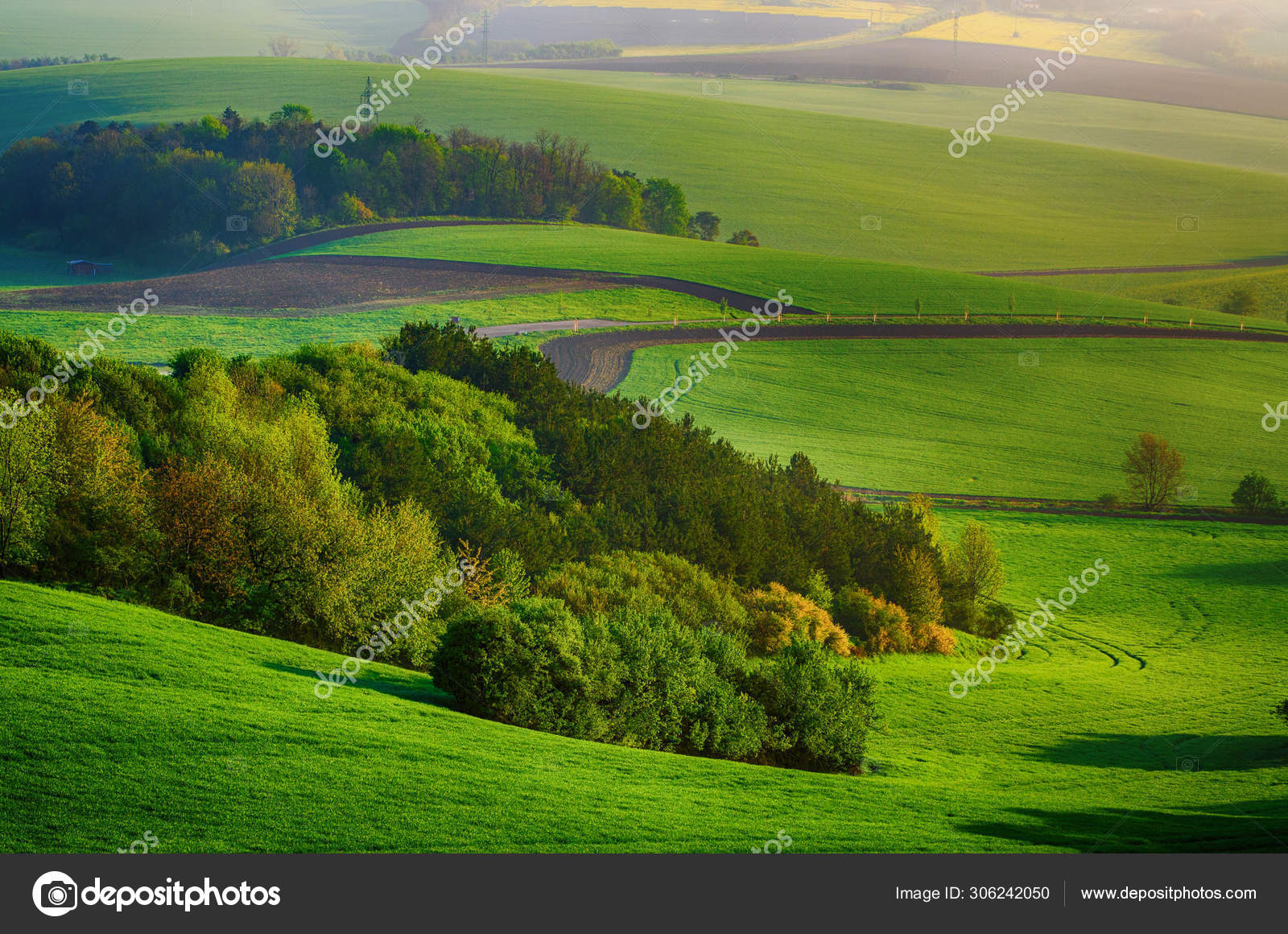 Rural spring landscape — Stock Photo © Roxana #306242050