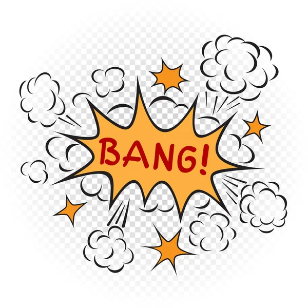 Explosion Boom Cartoon Illustration Transparent White Background Comic ...