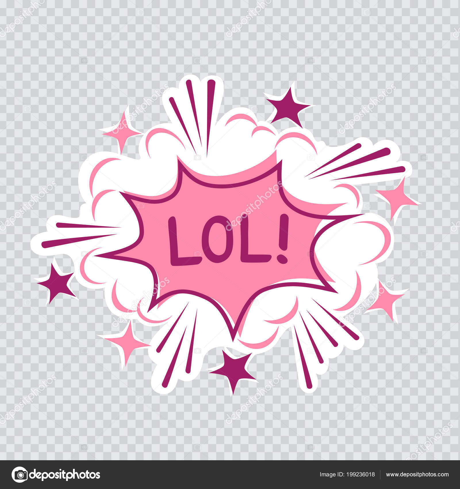 Lol ilustración de dibujos animados transparente Vector de stock por ...