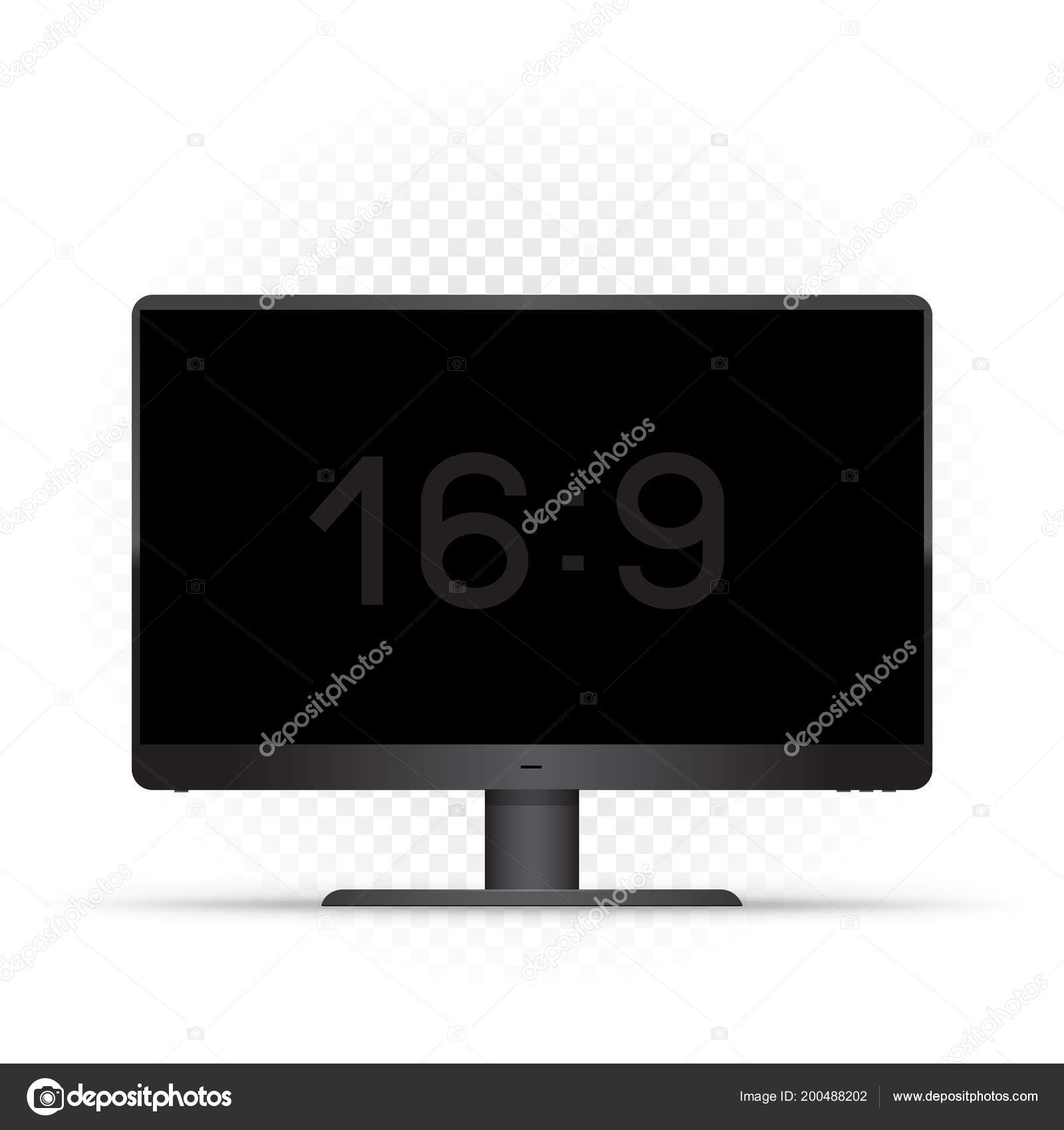Black Computer Monitor Transparent Background Wide Screen Modern ...
