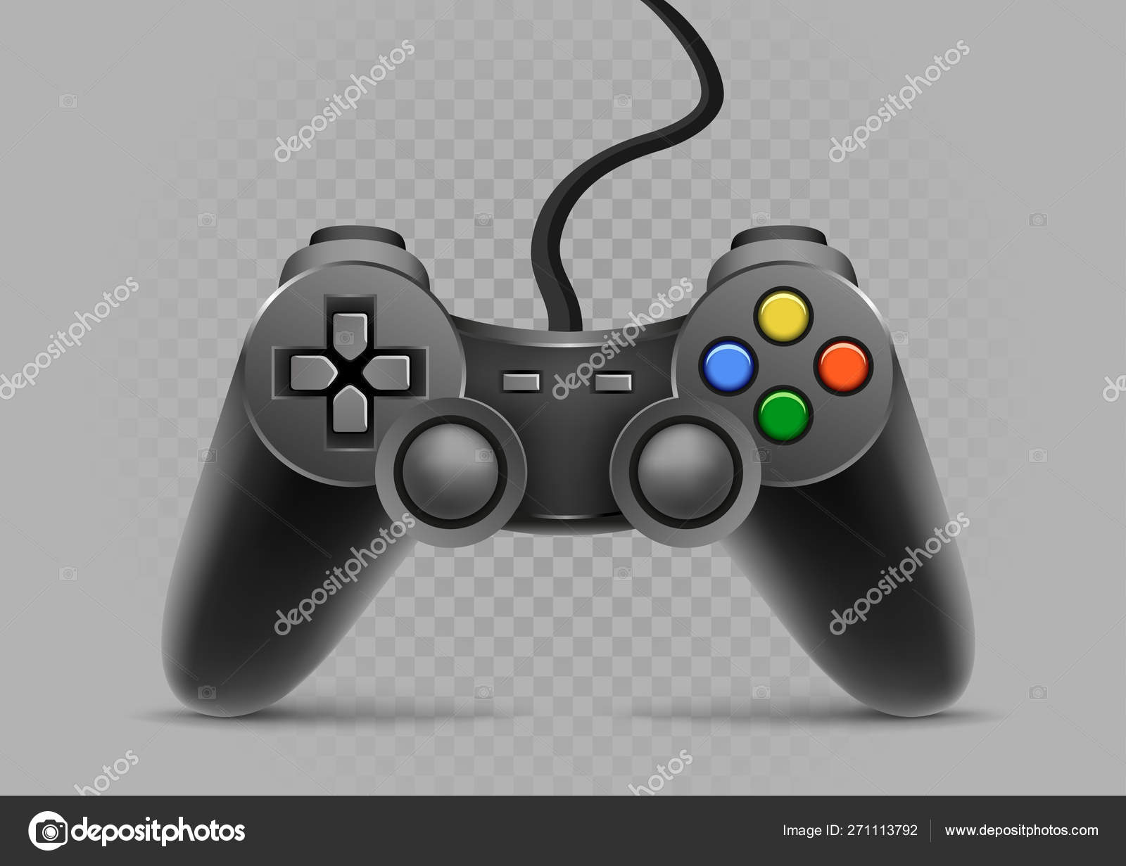 Image vectorielle Manette de jeu sur fond gris transparent par ©romvo79 ...