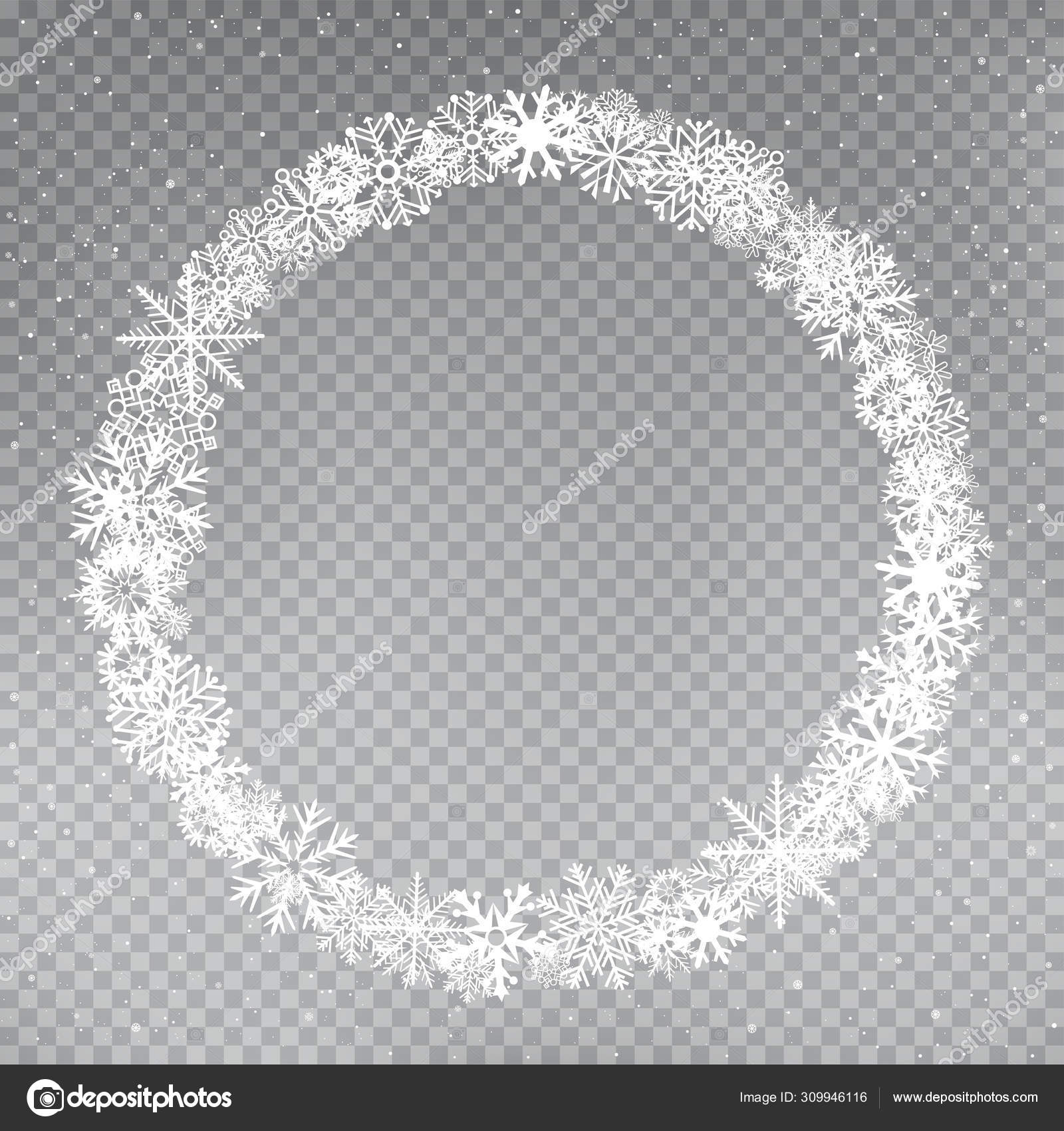 Snowflake Frame Round