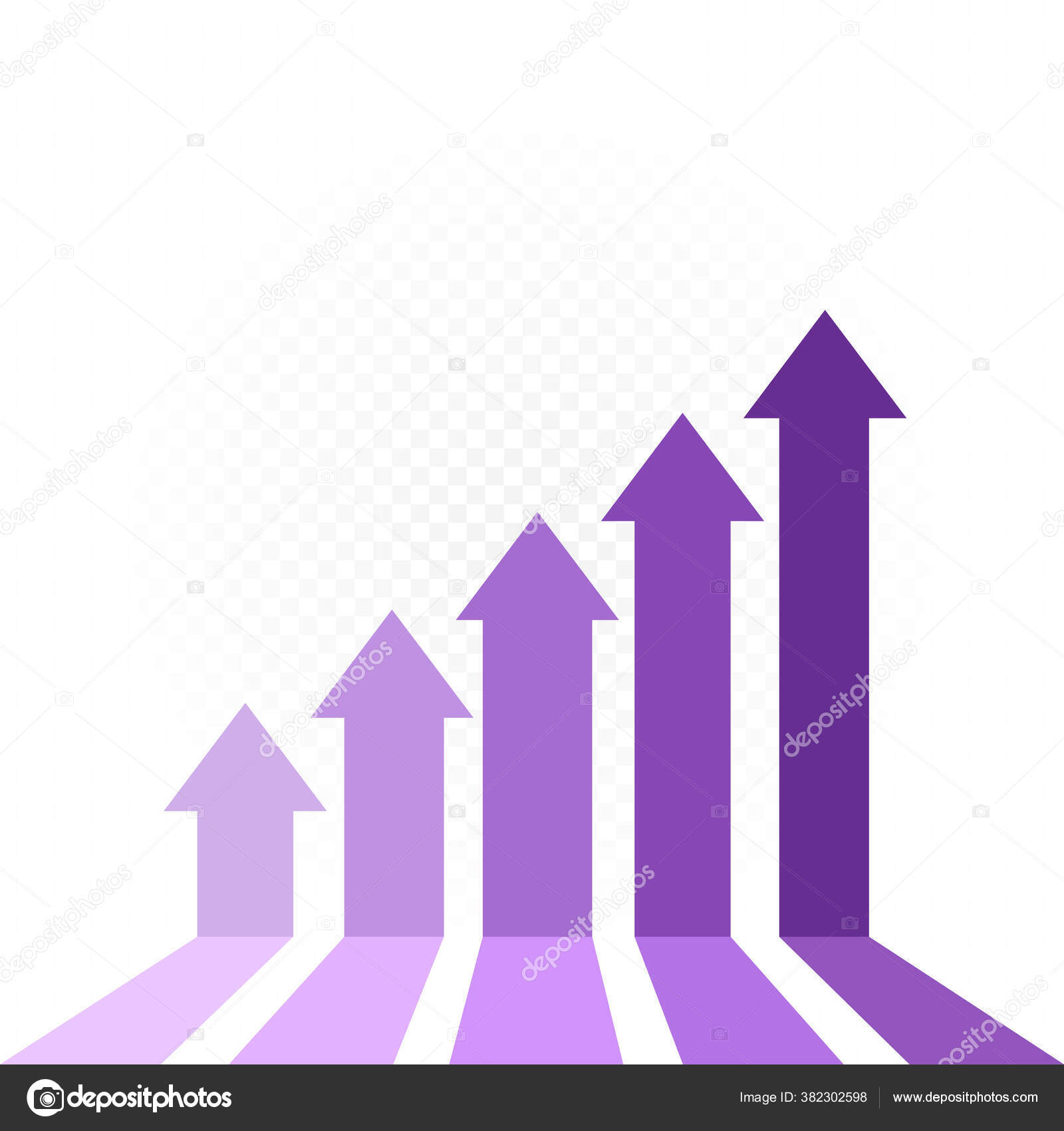 Modelo de gráfico de crescimento de seta roxa Vetor de ©romvo79 382302598