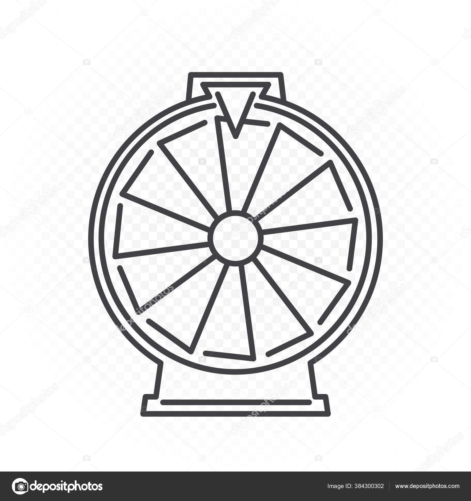Fortune wheel outline sign symbol Stock Vector by ©romvo79 384300302
