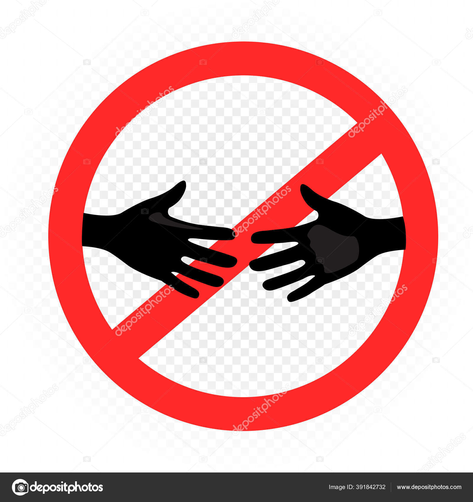 No handshake sign symbol Stock Vector Image by ©romvo79 #391842732