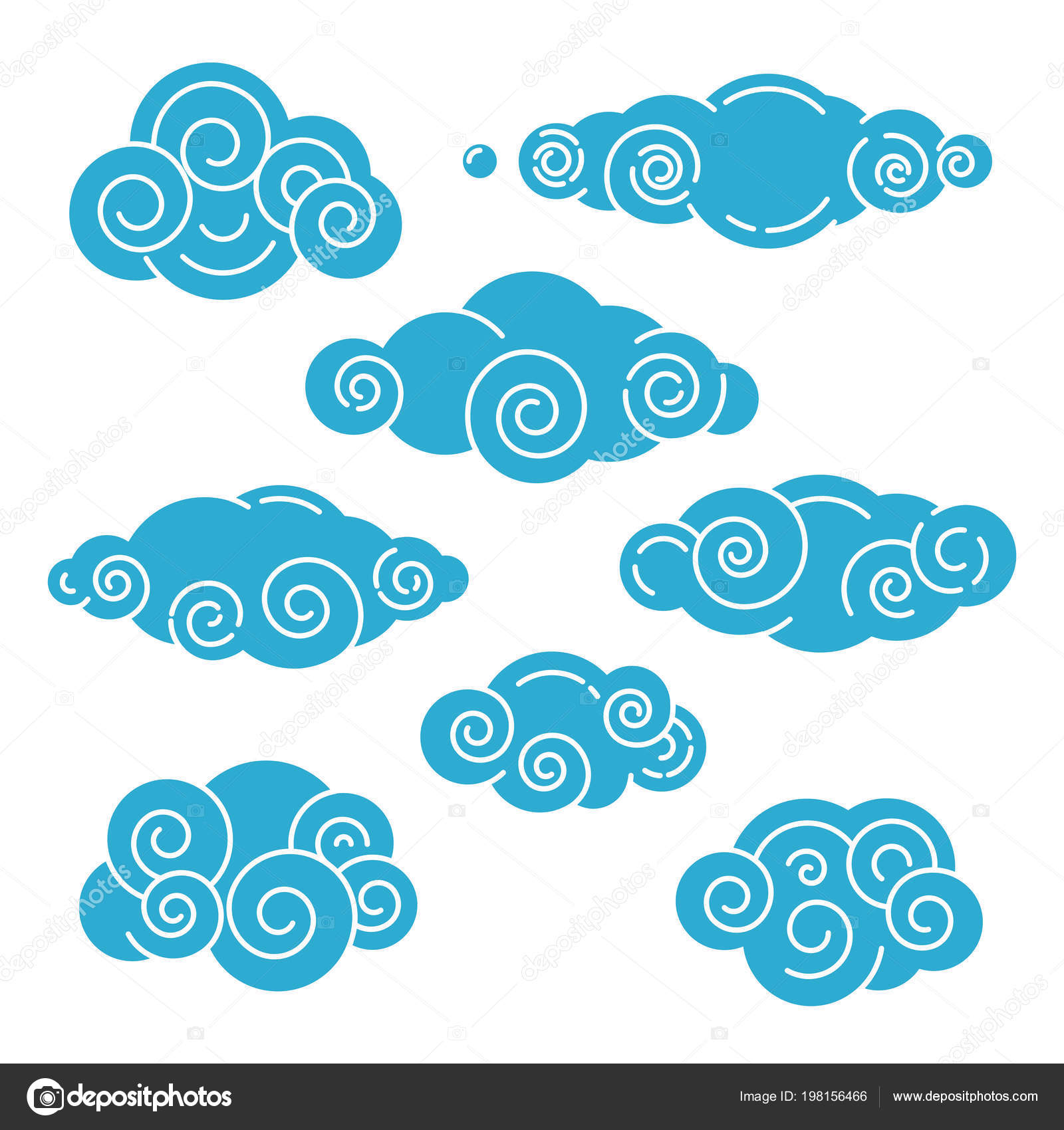 Abstract clouds in line art style Stock Vector Image by ©Bienchen ...