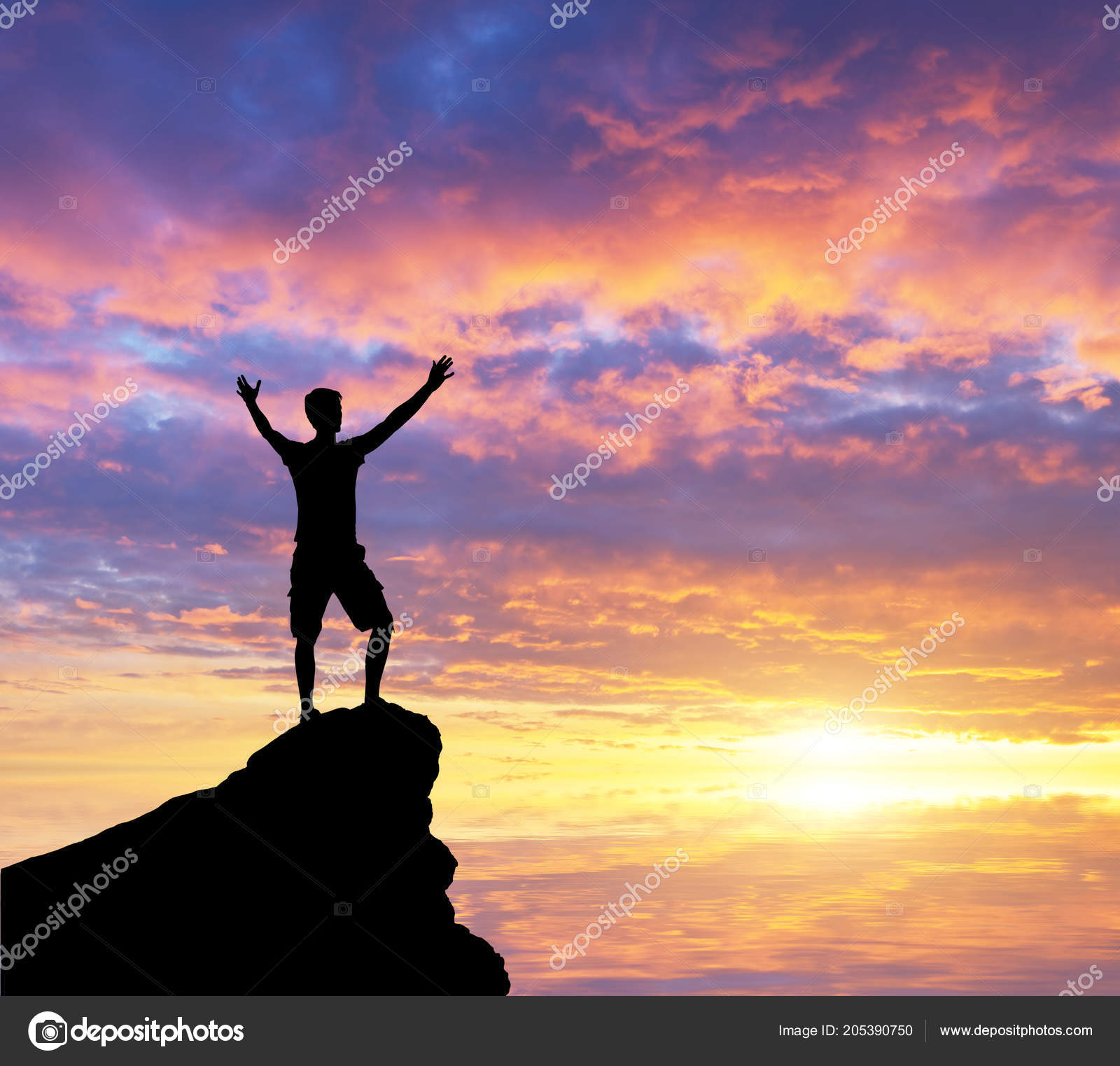 Person On Top Of A Mountain