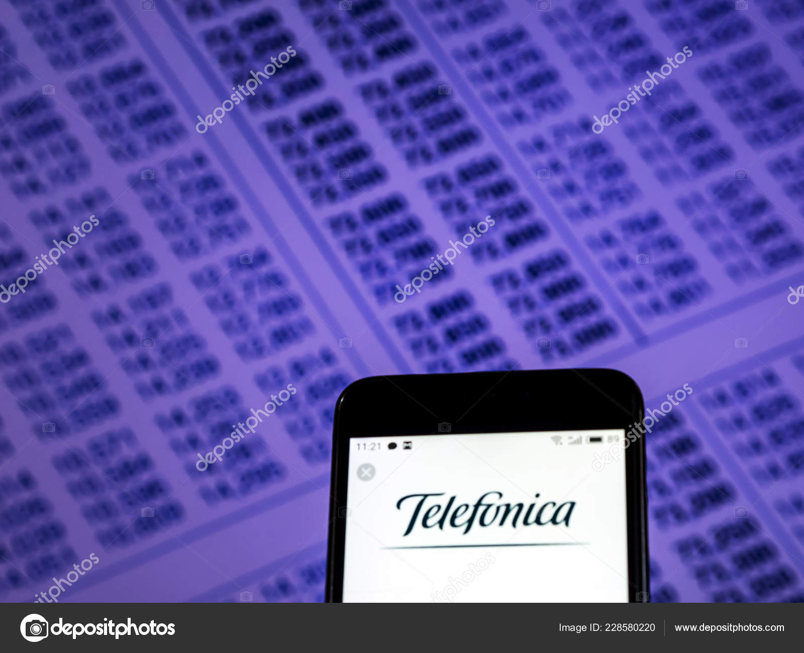 Kiev Ukraine Nov 2018 Telefonica Telecommunications Company Logo Seen ...