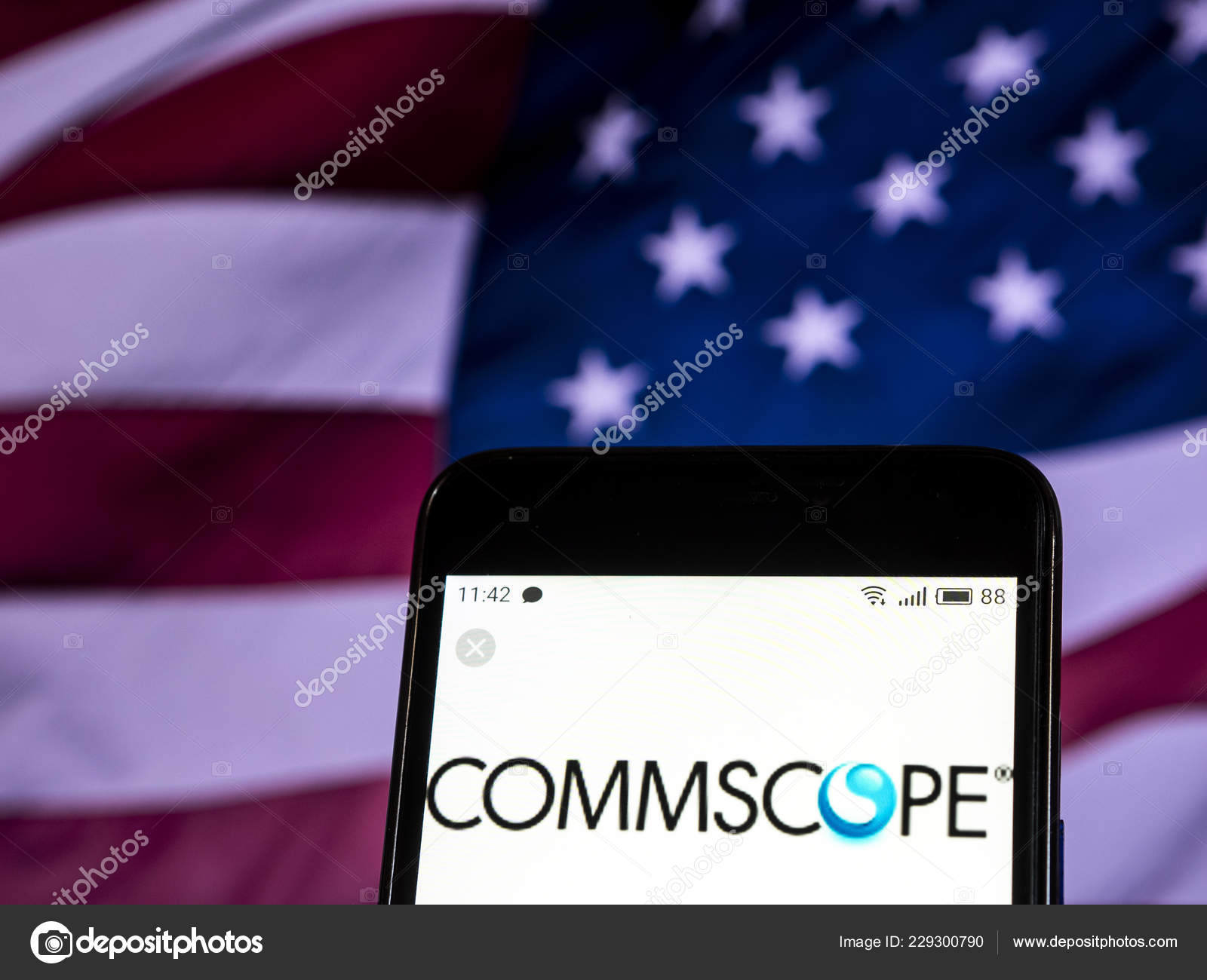 Kiev Ukraine Nov 2018 Commscope Company Logo Seen Displayed Smart ...