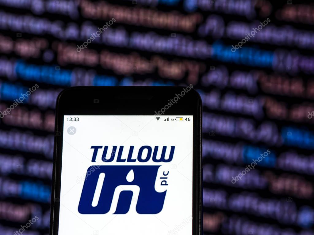 KIEV, UCRANIA - 7 de diciembre de 2018: El logotipo de Tullow Oil ...