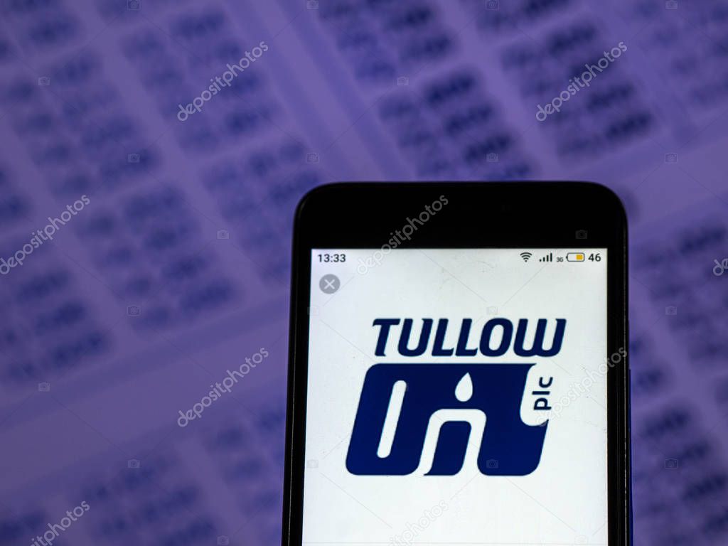KIEV, UCRANIA - 7 de diciembre de 2018: El logotipo de Tullow Oil ...