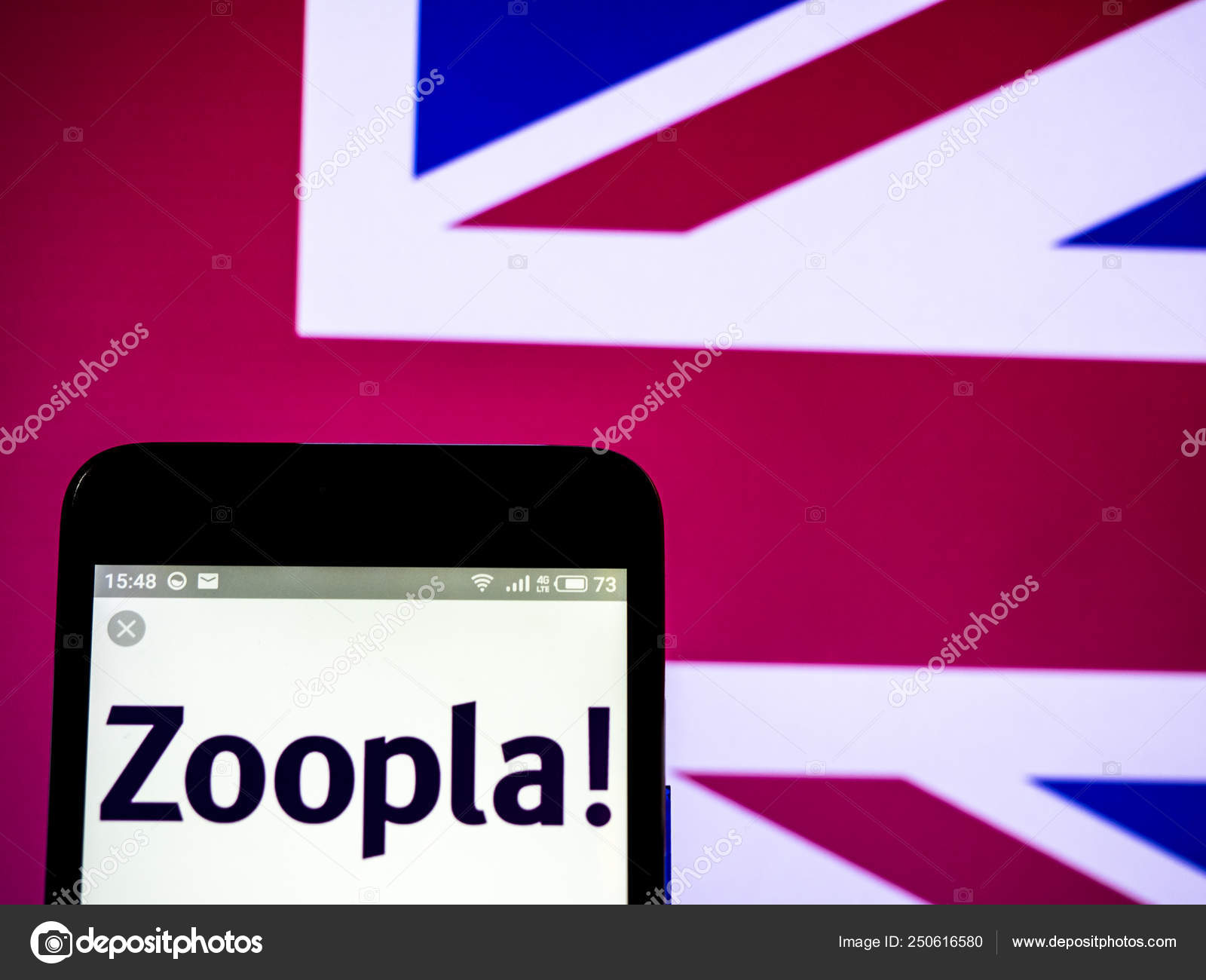 Zoopla Property Group (ZPL) plc company logo seen displayed on s ...