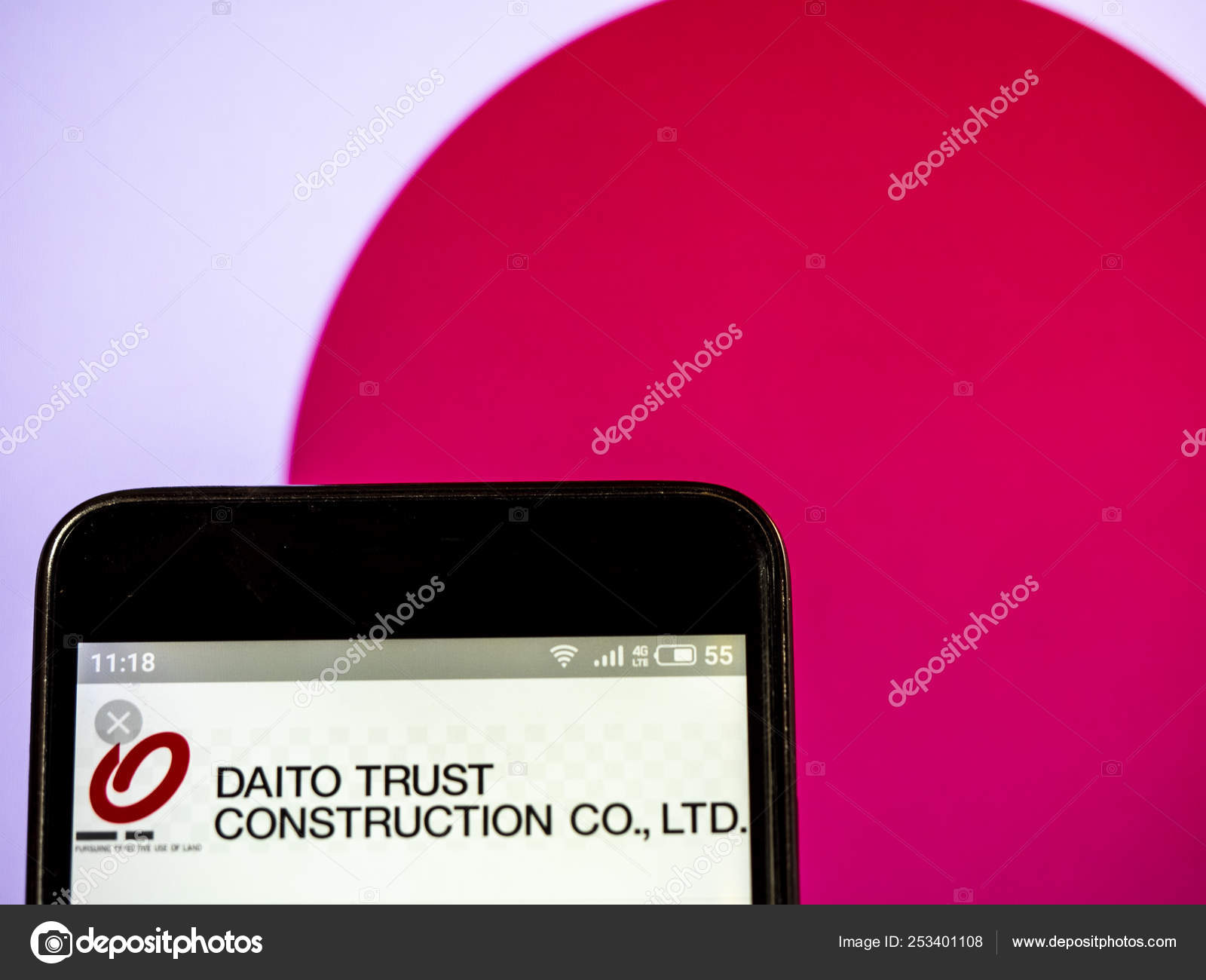 Photo illustration a Daito Trust Construction Co., Ltd. logo see — Stock Editorial Photo ...
