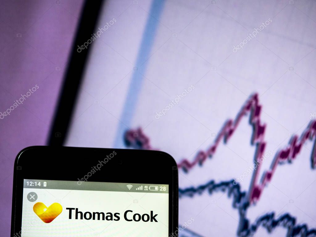 Ilustración de la foto un logotipo de Thomas Cook Group plc visto o 2023