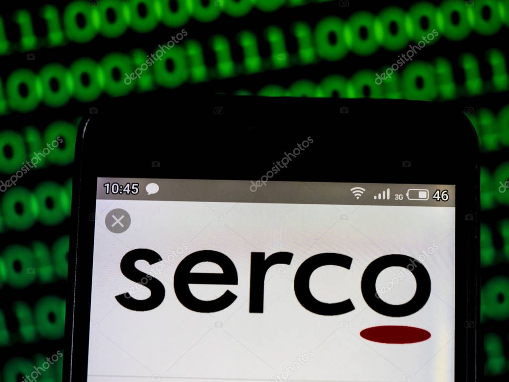En esta ilustración fotográfica se muestra un logotipo de Serco Group ...