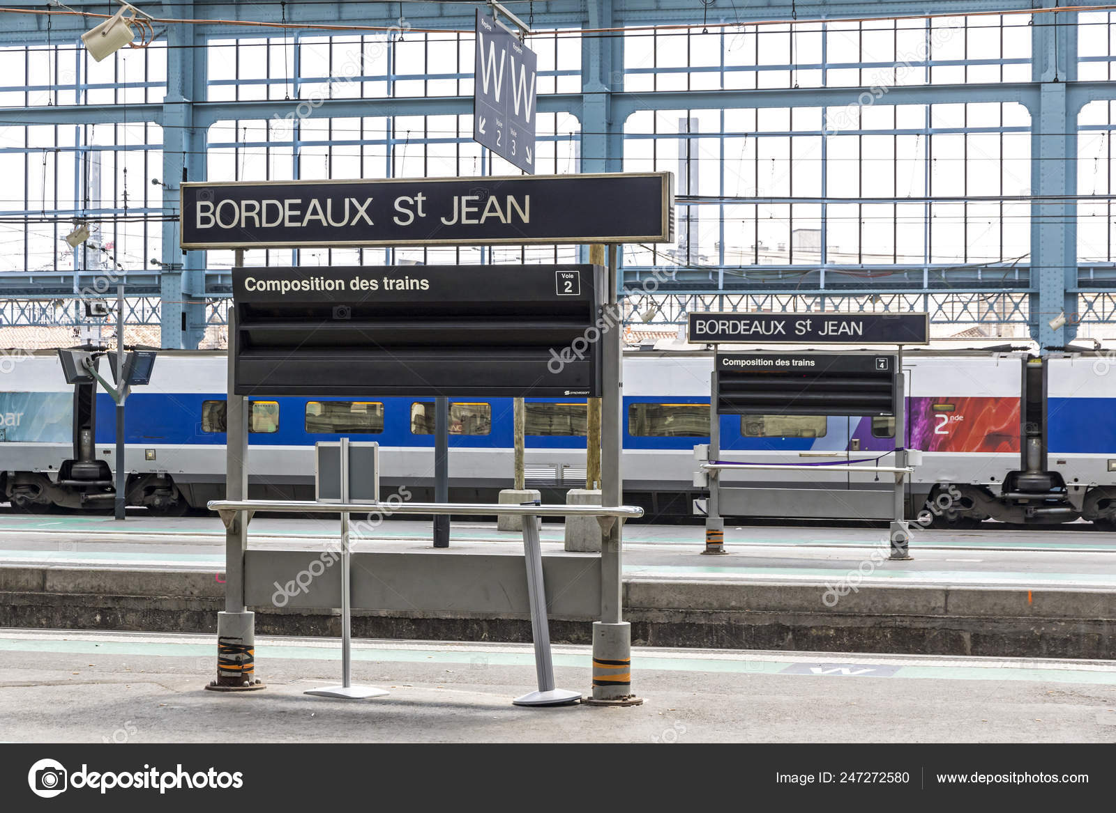 Bordeaux France June 2017 Platforms Main Railway Station Gare Sncf ...