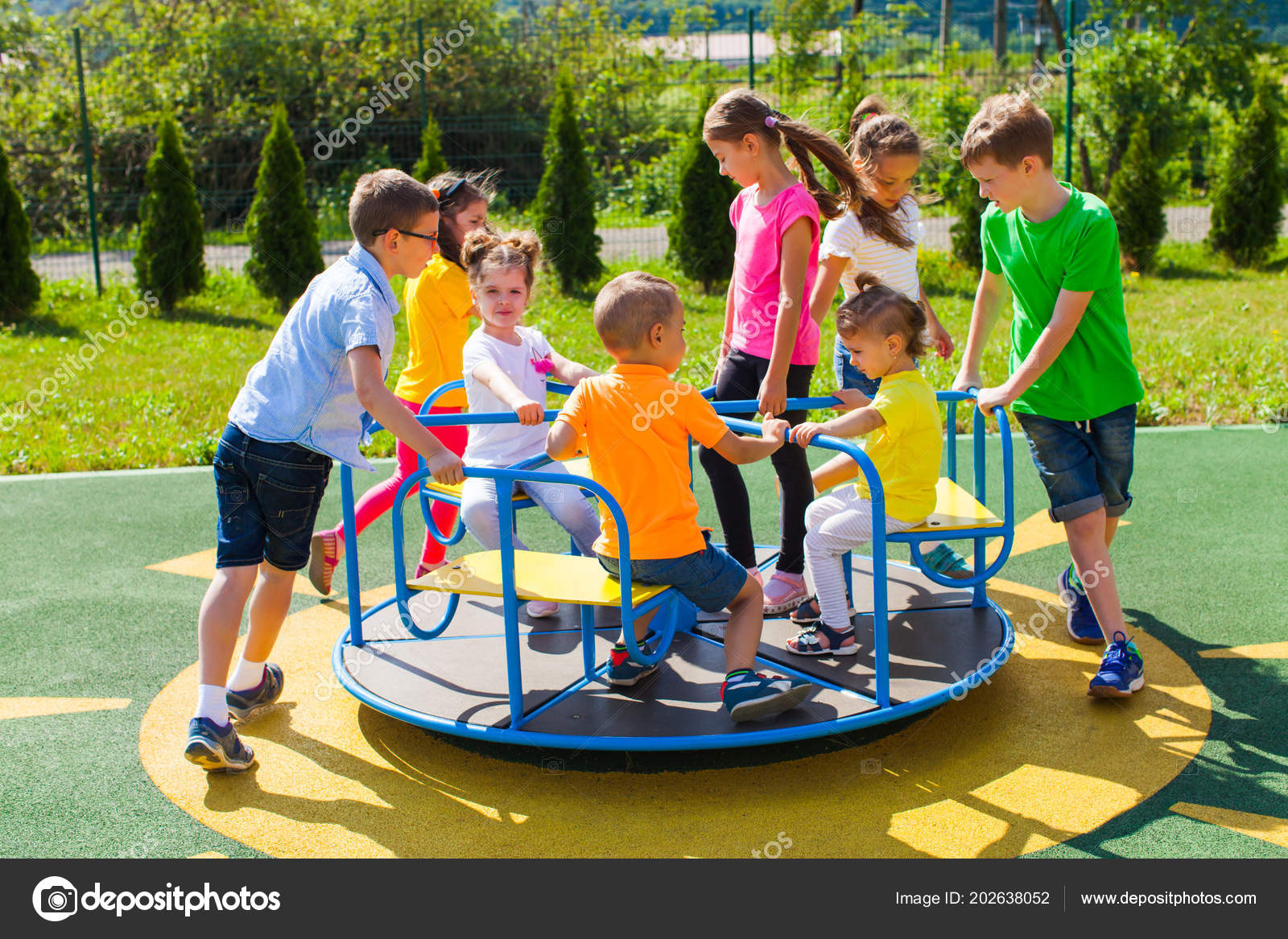 One carousel in the area Stock Photo by ©oksixx 202638052