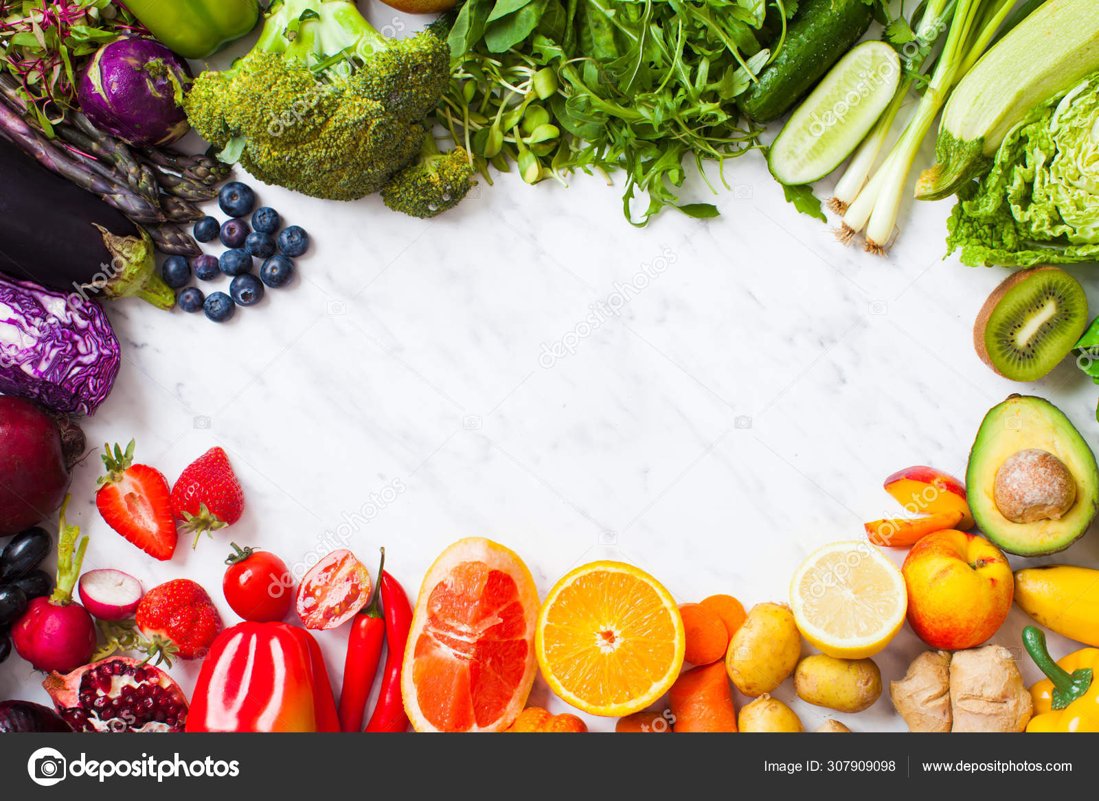 Verduras De Colores Del Arco Iris