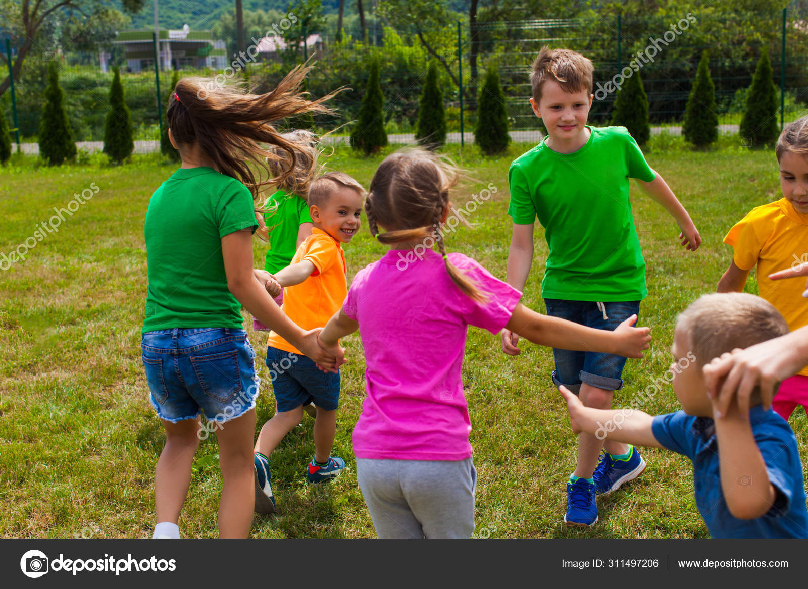 Children Dancing Outside
