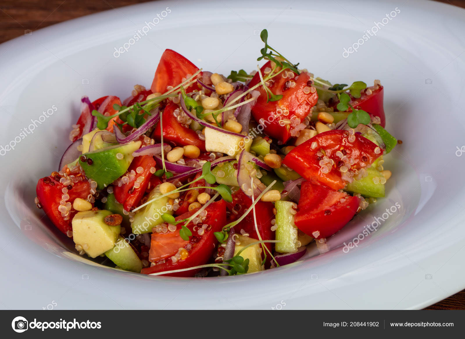 Salad Kinoa Avocado Vegetables Stock Photo by ©AndreySt 208441902