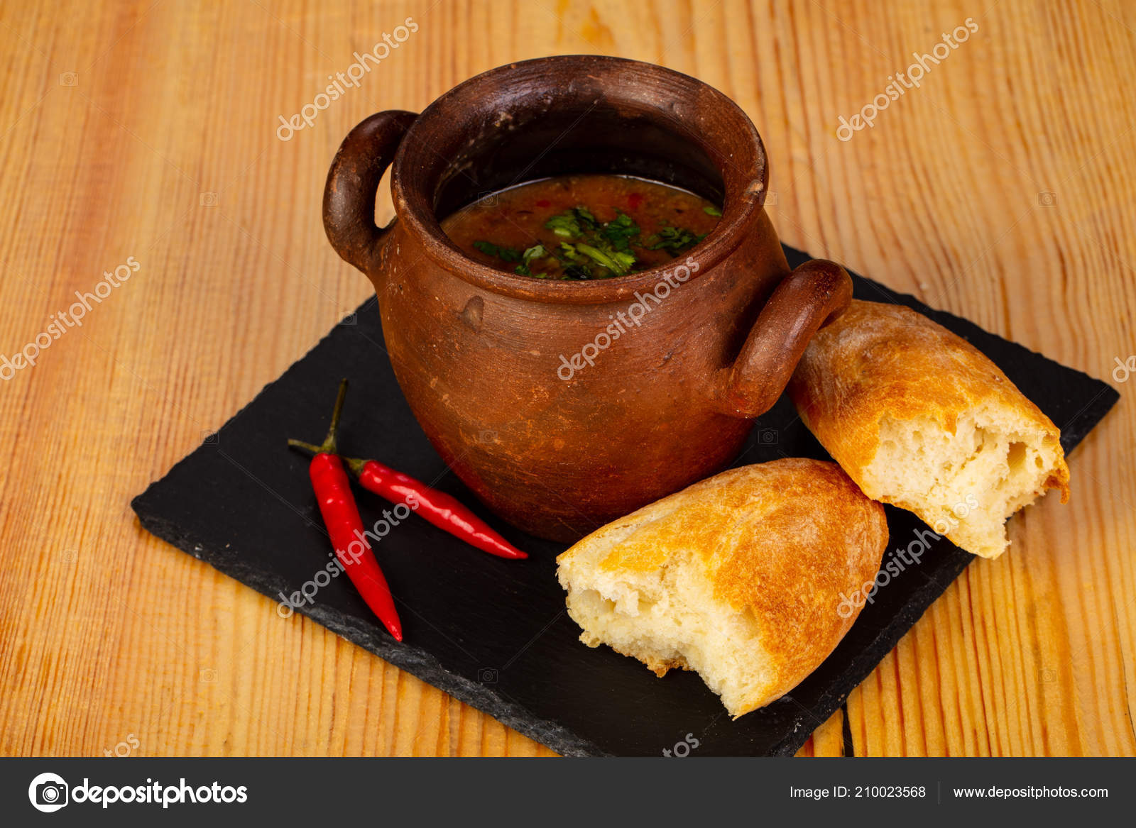 Georgian Cuisine Lobio Red Bean — Stock Photo © AndreySt #210023568