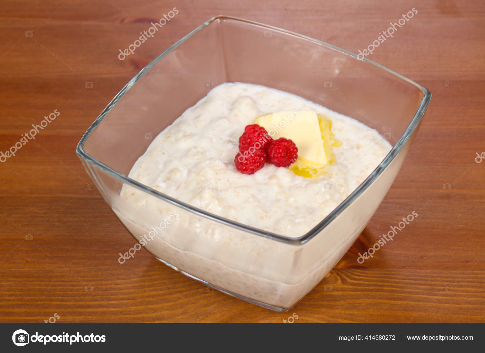Dietary Rice Porridge Raspberry Butter — Stock Photo © AndreySt #414580272
