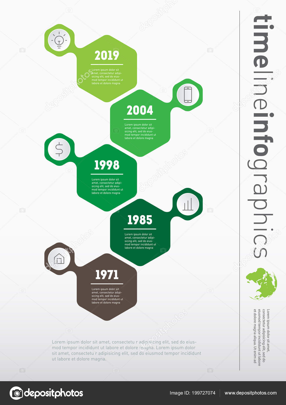 Tree Business Development Growth Vertical Timeline Infographics Time ...