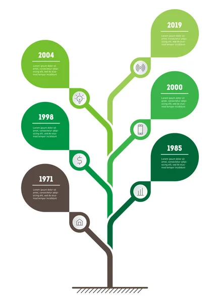 Vertical Infographi Tree Timeline Presentation Horticultural Garden ...