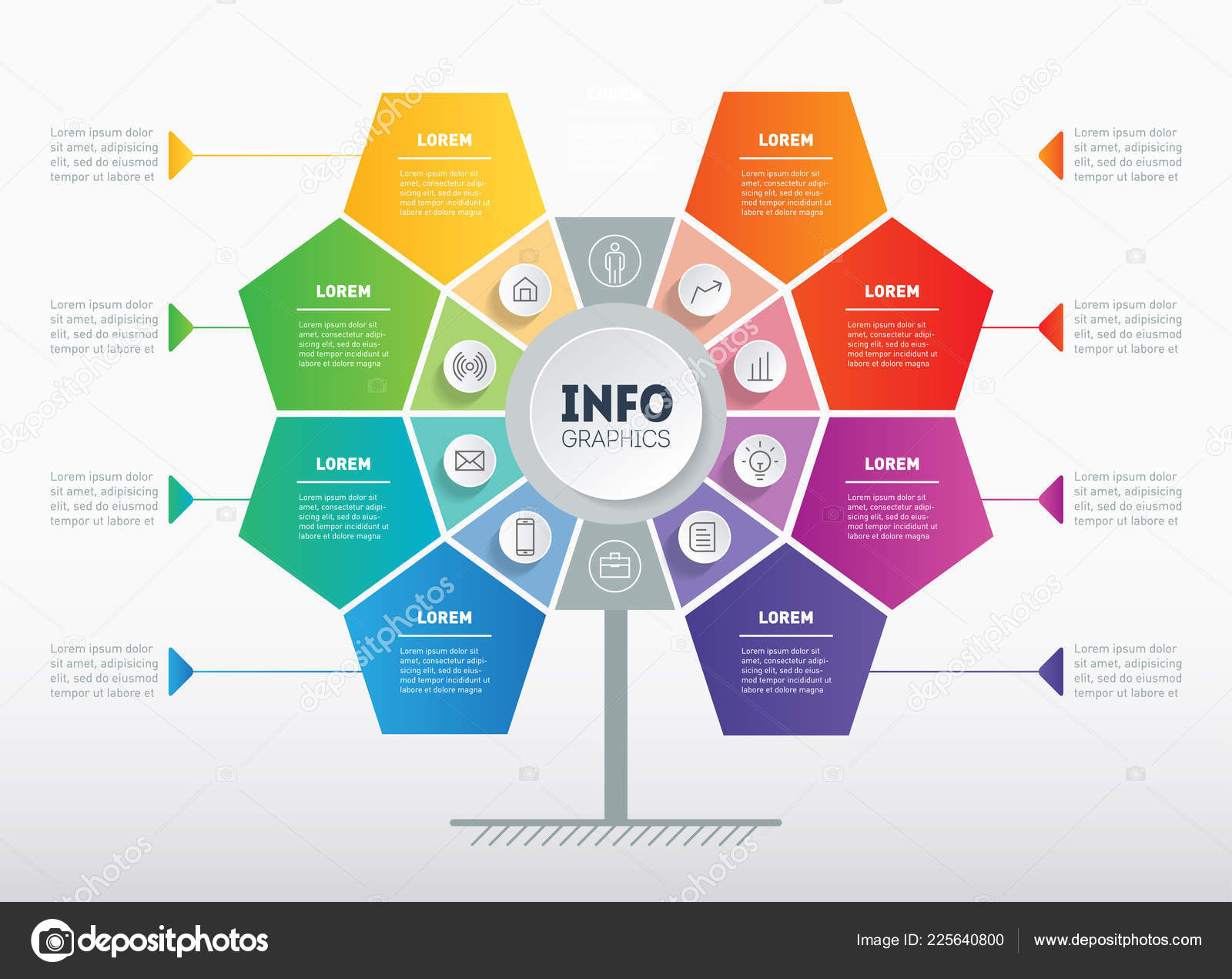 Structure Interaction Business Presentation Infographics Options Web ...