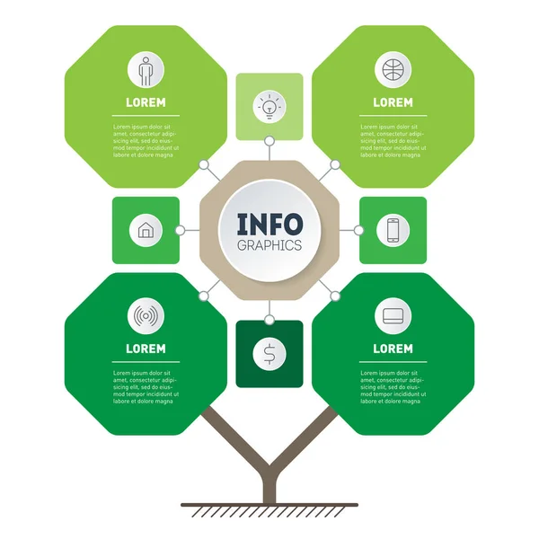 Web Template Tree Info Chart Diagram Infographic Technology Education ...